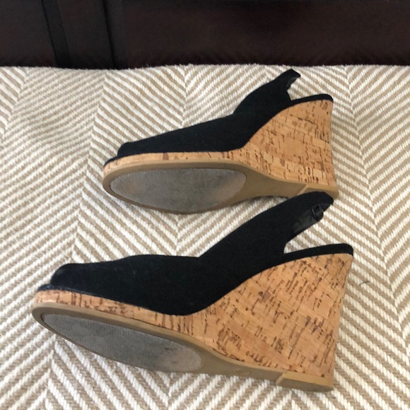 Diba | Shoes | Diba Black Slingback Wedges | Poshmark